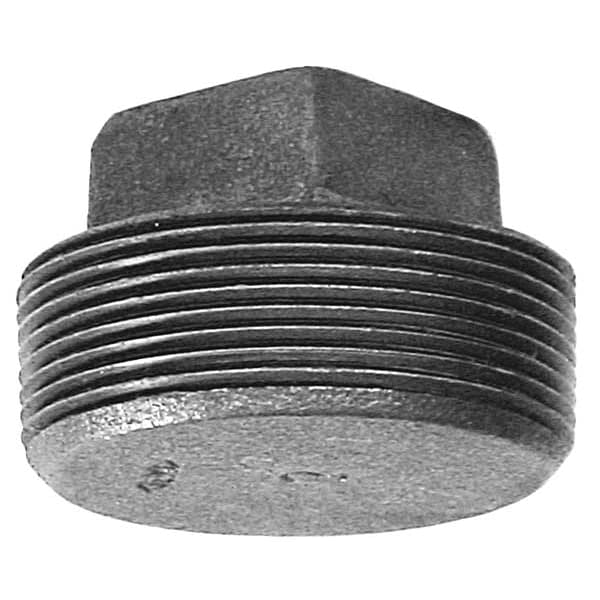 Anvil MNPT, Malleable Iron Square Head Plug, Class 150 0318901527 | Zoro
