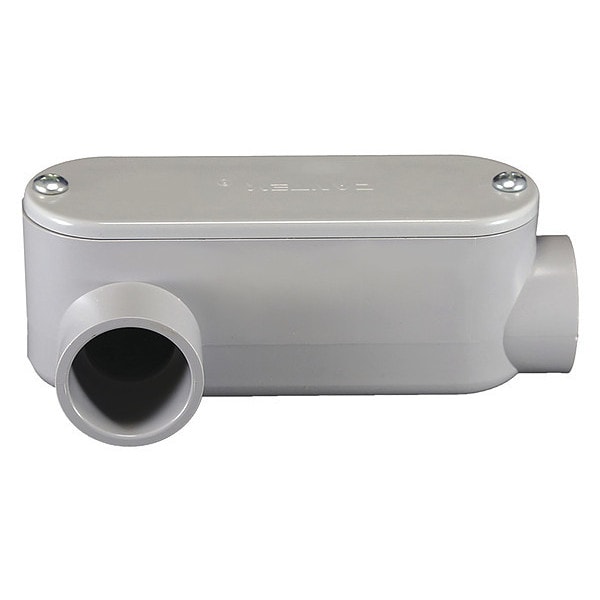 Cantex Conduit Outlet Body, PVC, LR, Color: Gray 5133653 | Zoro