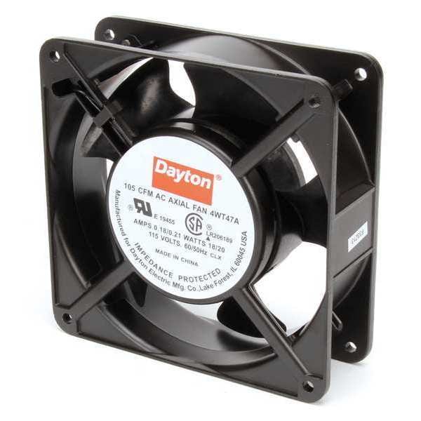 Dayton Standard Square Axial Fan, Square, 115V AC, 1 Phase, 105 cfm ...