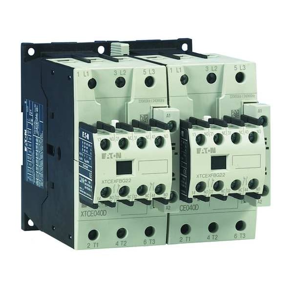 Eaton IEC Magnetic Contactor, 1NC/1NO, 120V AC, 3 P, Reversing, Screw ...