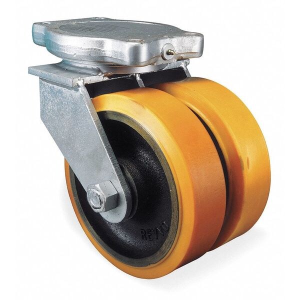 Zoro Select Dual Whel Kngpnlss Cstr, Plyurthan, 12 in. 2ST300PTTB | Zoro