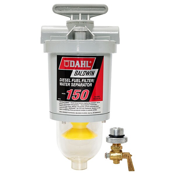Baldwin Filters Fuel/Water Separator Unit, 6x14-1/4 In 150 | Zoro
