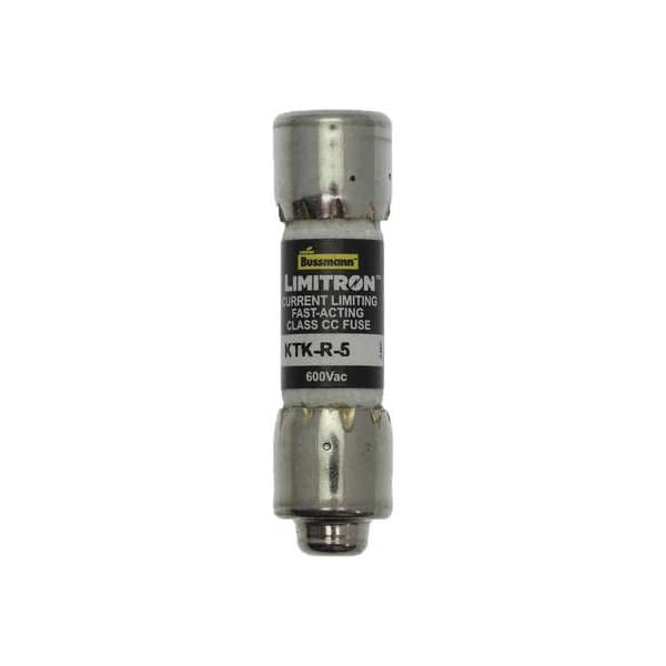 BUSSMANN 5A CC Fast-Acting UL Class Fuse, 600V AC, KTK-R series - KTK-R-5