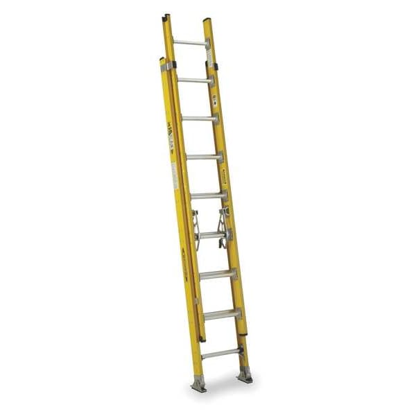 Werner 16 ft Fiberglass Extension Ladder, 375 lb Load Capacity D7116-2 ...