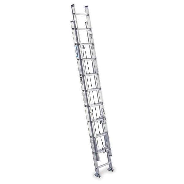 Werner 20 ft Aluminum Extension Ladder, 300 lb Load Capacity D1520-2 | Zoro