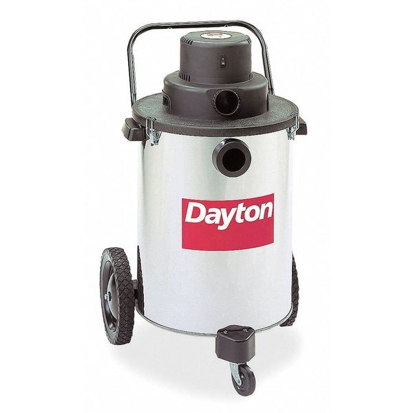 Dayton Industrial Wet/Dry Vacuum, 1-1/2" Hose Dia., Standard 109 cfm ...