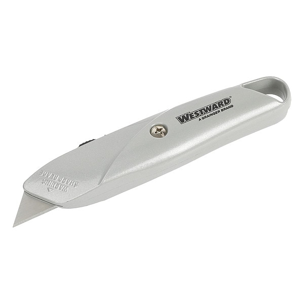 Westward 6 in. Steel/Zinc Retractable Rounded Safety Blade Safety Knife ...