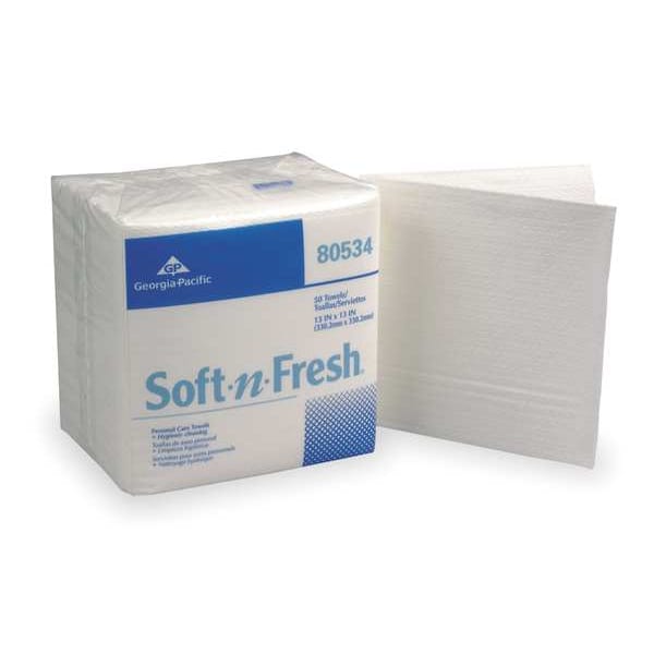 Georgia-Pacific Poly Wrapped, 1,000 Wipes, 13 in x 13 in 80534 | Zoro
