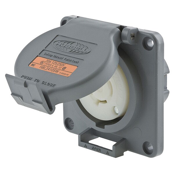 Hubbell Wiring Device-Kellems Watertight Flanged Locking Receptacle ...