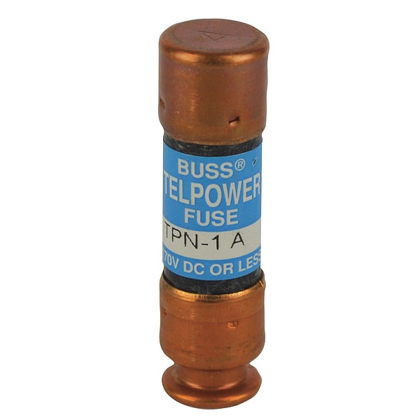 BUSSMANN 1A, Not Rated, Fast-Acting, Telecom Protection Fuse, TPN ...