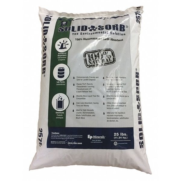Ep Minerals Loose Absorbent, 16 Qt Volume Absorbed per Package, 25 lb ...