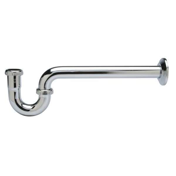 Zurn 1-1/2 Dia, Chrome Plated Zinc, Silver, Low Inlet P Trap ZR365L-PC ...