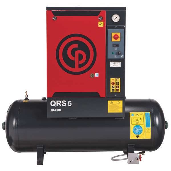 Chicago Pneumatic Rotary Screw Air Compressor, 5HP, 3Ph QRS 5 HP | Zoro