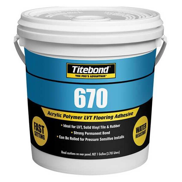 Titebond Floor Adhesive, 670 Series, Tan, 1 gal, Pail 9246 | Zoro