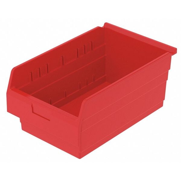Akro-Mils Stack Bin, Industrial Grade Polymer, Red 30808RED | Zoro