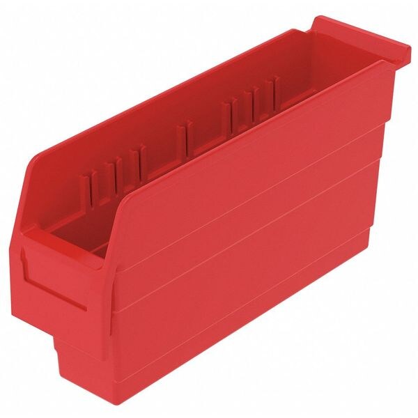 Akro-Mils Stack Bin, Industrial Grade Polymer, Red 30846RED | Zoro