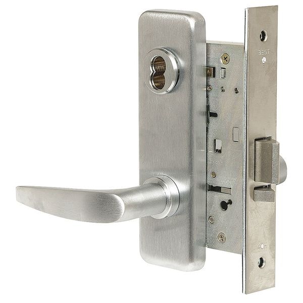 Best Mortise Lockset, 40H Escutcheon, Ser. 40H, Grd. 1, Storeroom ...