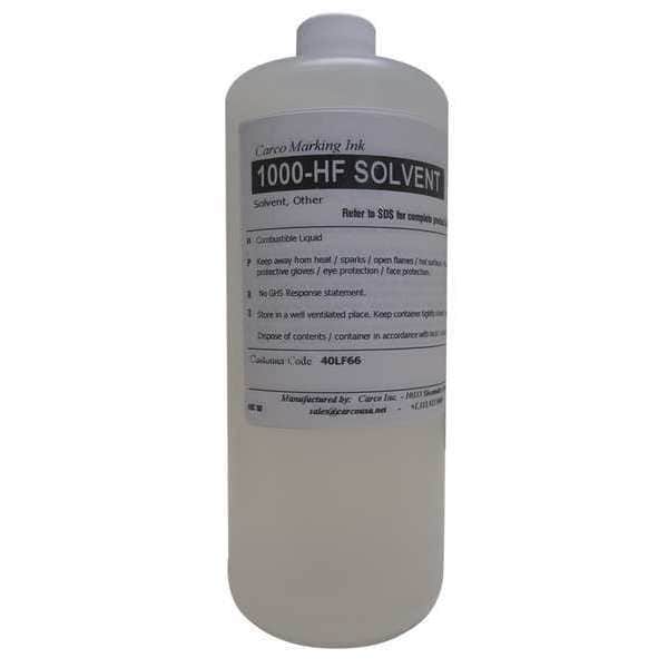 Carco Marking Solvent, 1 qt, Clear, Dye 1000-HF SOLVENT | Zoro