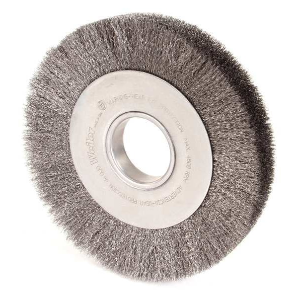 Weiler Crimped Wire Wheel Wire Brush, Arbor, 8" 90772 | Zoro