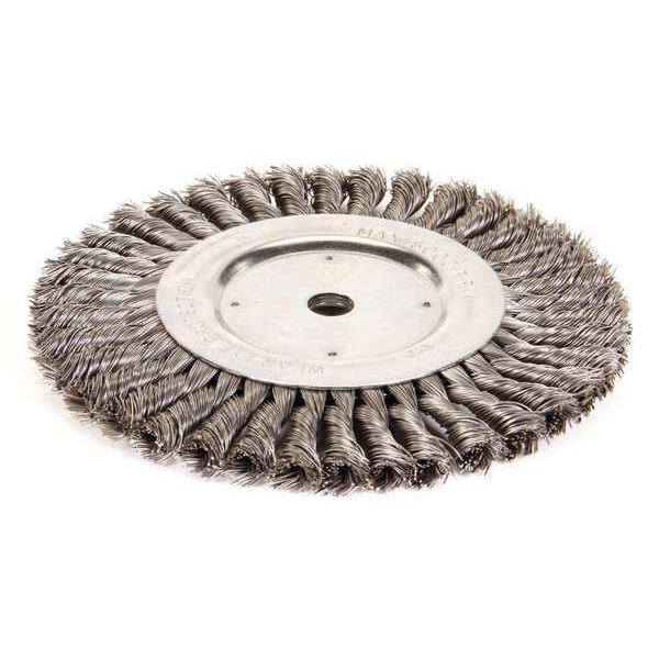 Weiler Twist Wire Wheel Wire Brush, Arbor, 8" 90858 | Zoro