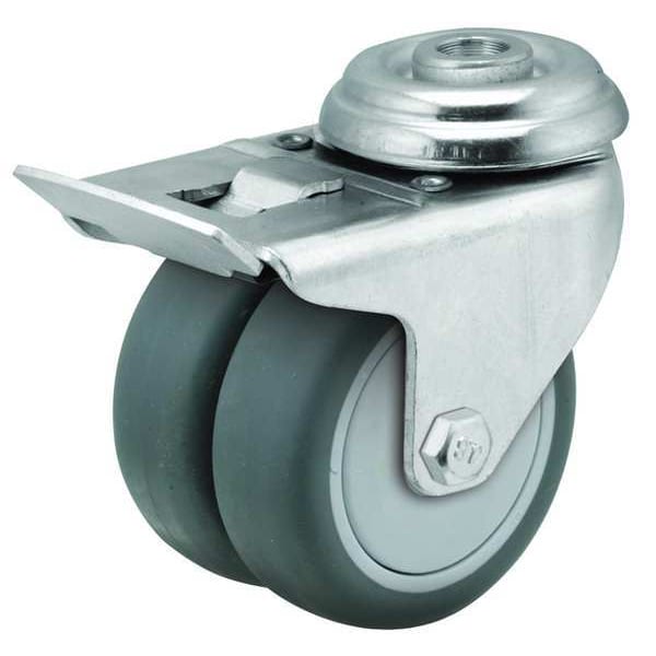 Colson 2" X 1-21/32" Non-Marking Rubber (Grey) Swivel Caster, Total ...