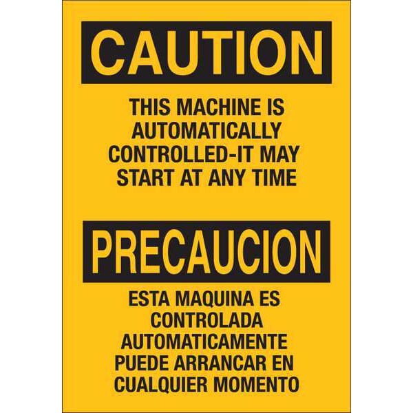 Brady Caution/Precaucion, This Machine Is Automatically Controlled-It ...