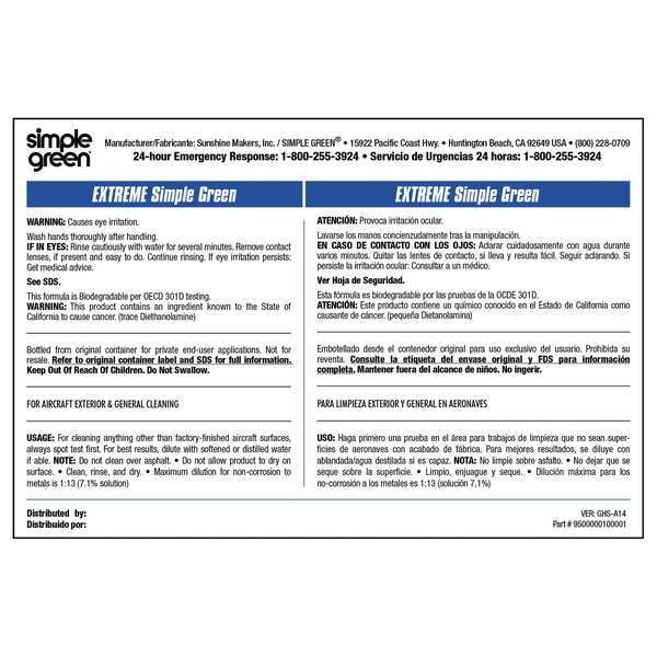 Osha Secondary Bottle Label