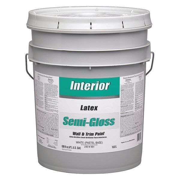 Pratt & Lambert Interior Paint, Semi-Gloss, Latex Base, Iris Mist, 5 ...