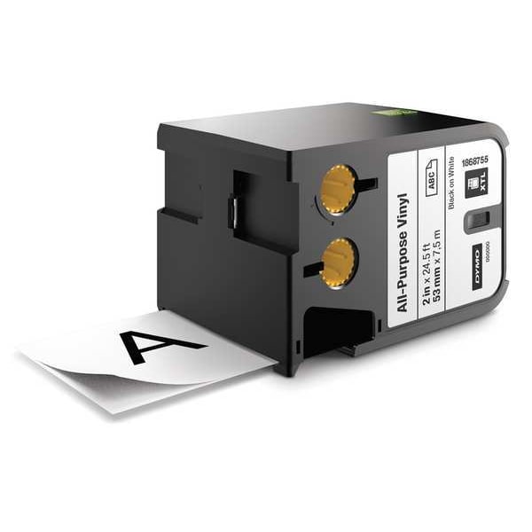 Dymo Cartridge Label, Black/White, Labels/Roll: Continuous 1868755 | Zoro