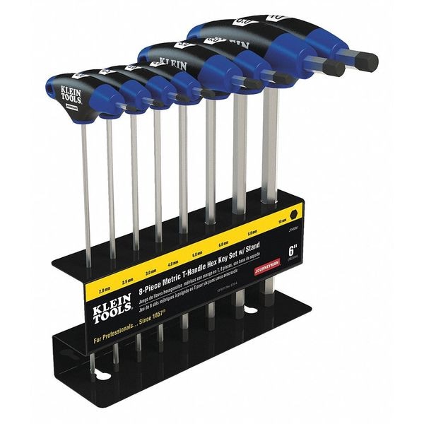Klein Tools 8 Piece T-Shape Hex Key Set, JTH68M (JTH68M) | Zoro