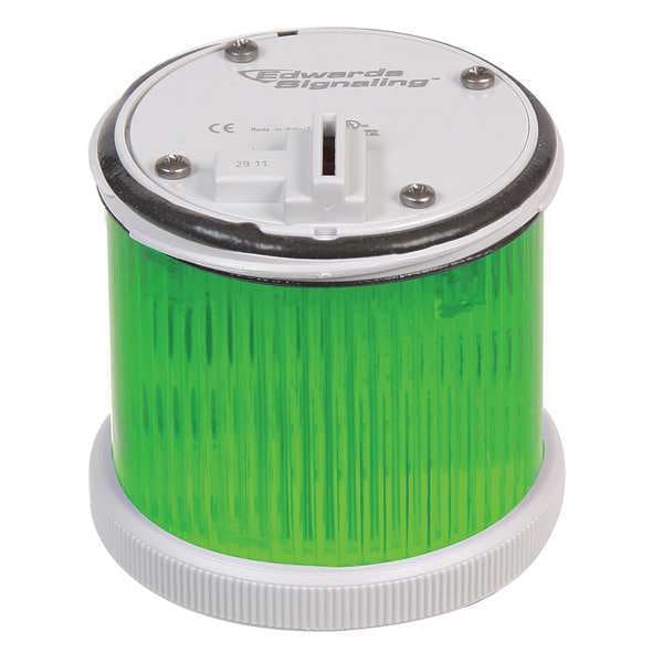 Edwards Signaling Stacklight Warning Light, 120V AC, Green, 70 mm Dia ...