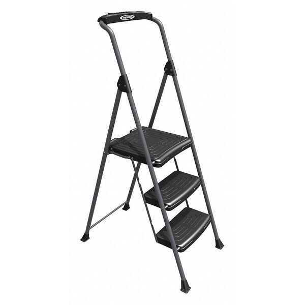 Werner 3 Steps, Folding Steel Step Stand, 225 lb. Load Capacity, Silver ...