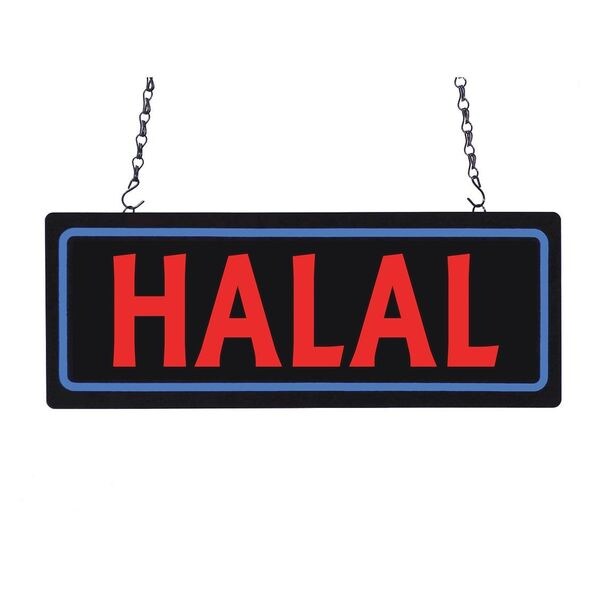 Cm Global LED Business Sign, 18" L, Plastic, 1" W 425-25-HALAL | Zoro
