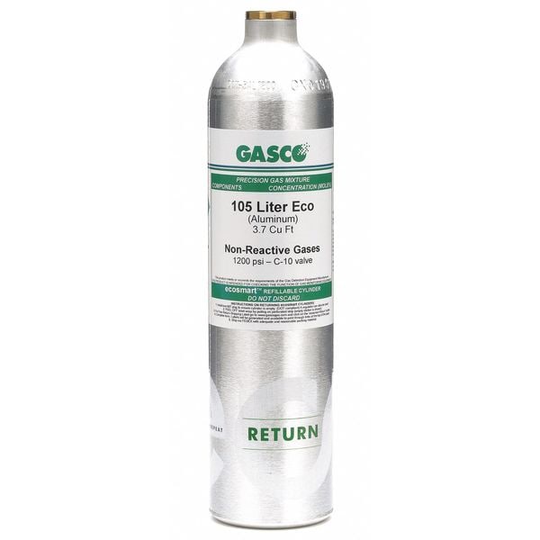 Gasco Calibration Gas, Oxygen/Nitrogen, 105 L, C-10 Connection, +/-5% ...
