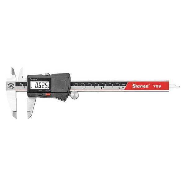 Starrett Electronic Digital Caliper, 0 to 6 In EC799A-6/150 | Zoro