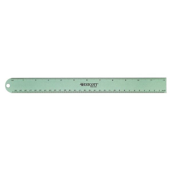 Westcott Ruler, Aluminum, 12 In 14174 | Zoro