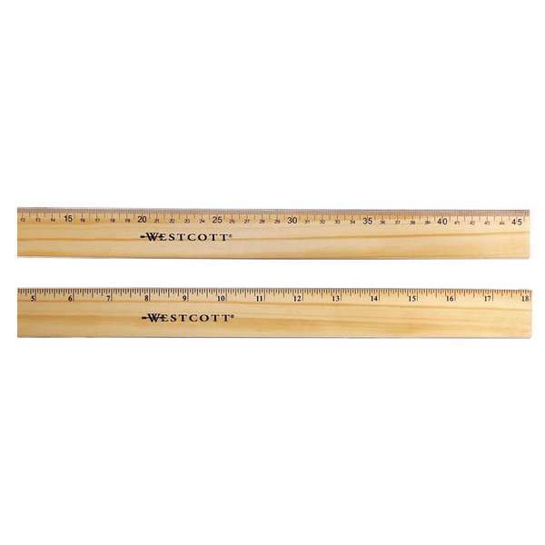 Westcott Ruler, Wood, 18 In 05228 | Zoro