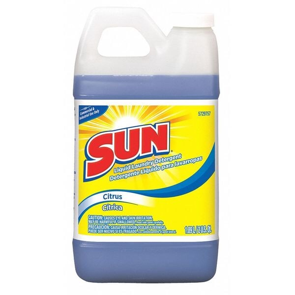 Sun Liquid Laundry Detergent, citrus, Blue, 4 PK 5729757 | Zoro
