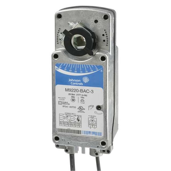 Johnson Controls Electric Actuator, 24 to 57 sec.24VAC/DC M9220-BGC-3 ...