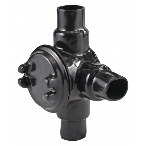 Calbond Conduit Box Junction Box, 1/2 in, PVC, PVC Coated, Black ...