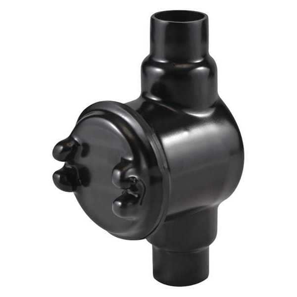 Calbond Conduit Box Junction Box, 1-1/4 in, PVC, PVC Coated, Black ...