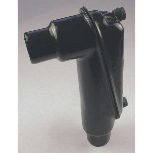 Calbond Conduit Fitting Outlet Body, 1 in, Threaded, PVC, PVC Coated ...