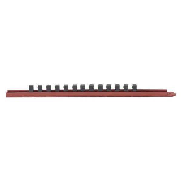 Gearwrench 1/2" Drive 15" Red Socket Rail Includes 13 Clips 83102 | Zoro