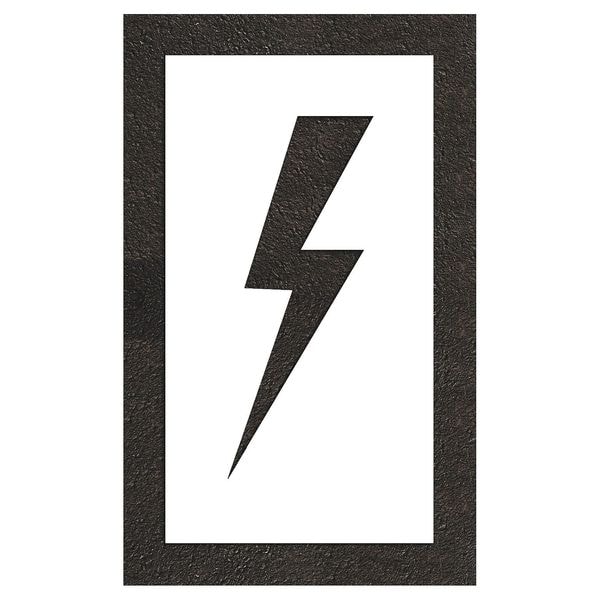 Rae Pavement Stencil, Symbol, Electric Car Logo, 24 in Character Height ...