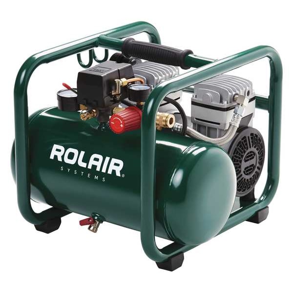 Rolair Portable Air Compressor, Oil Free, 1.00 HP JC10PLUS | Zoro