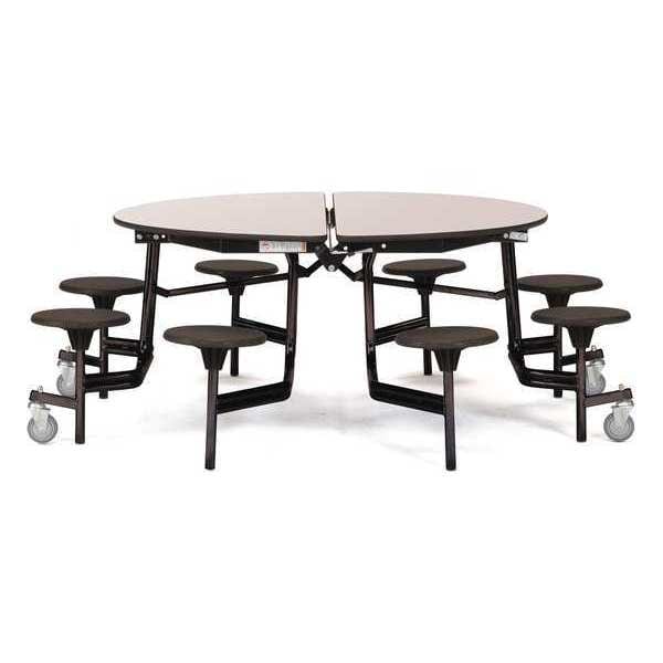 National Public Seating Round Mobile Stool Table , 60" W 29" H, Gray ...