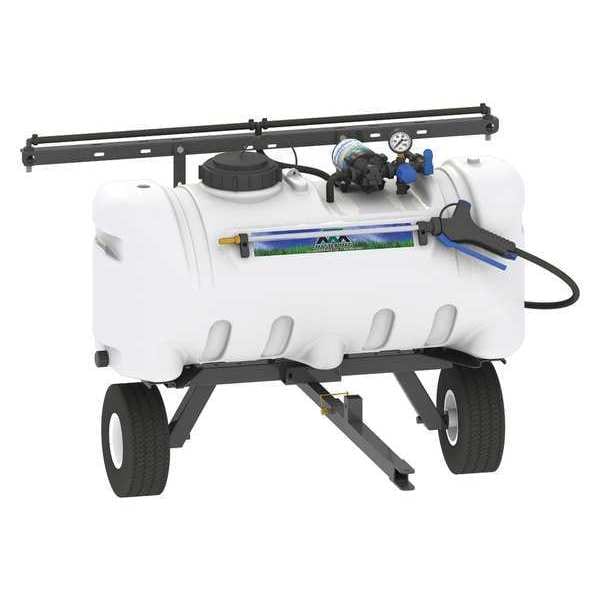Master Mfg 25 gal Trailer Deluxe Sprayer, Poly, 15 ft L Hose, 60 psi ...