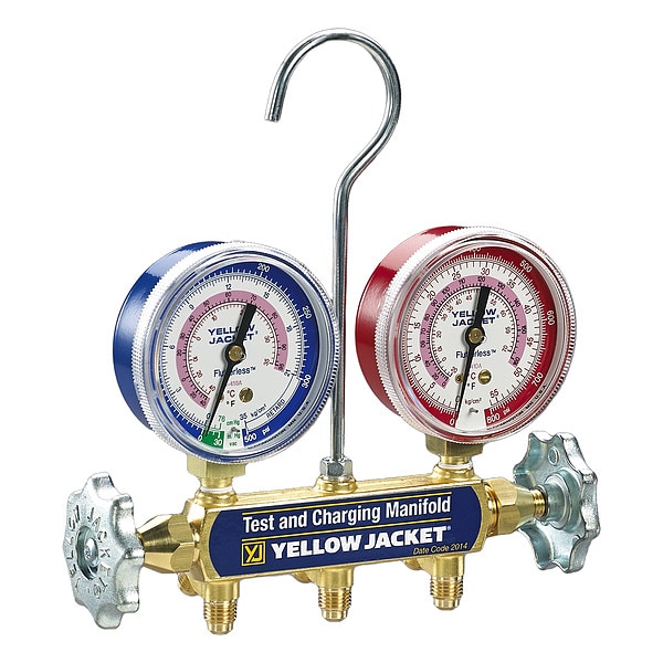 Yellow Jacket Manifold Gauge Set, 2 1/2 in Gauge 41712 | Zoro