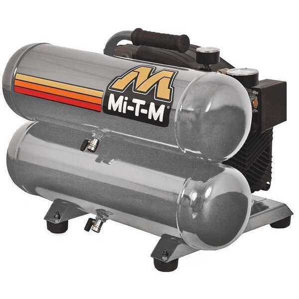 Mi-T-M Air Compressor, 2 HP Elec, 4 gal., 4.2 CFM AM1-HE02-04G | Zoro