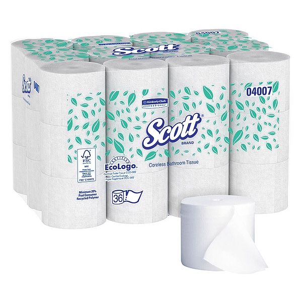 Kimberly-Clark Professional Coreless High-Capacity Standard Roll Toilet Paper, 2-Ply, White ...